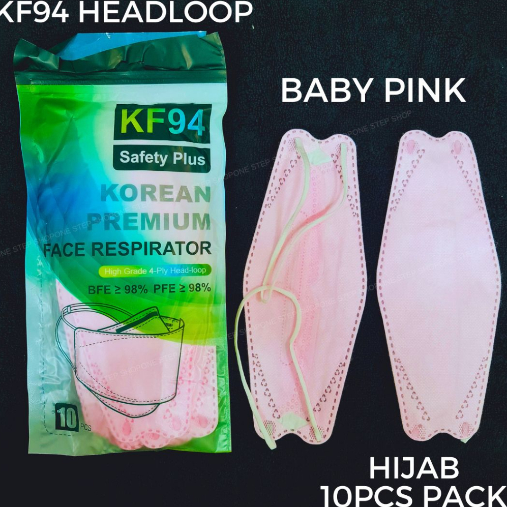 EASYCARE KF94 HEADLOOP MASK KF94 Hijab Mask Korea Adult Mask Head Loop ...