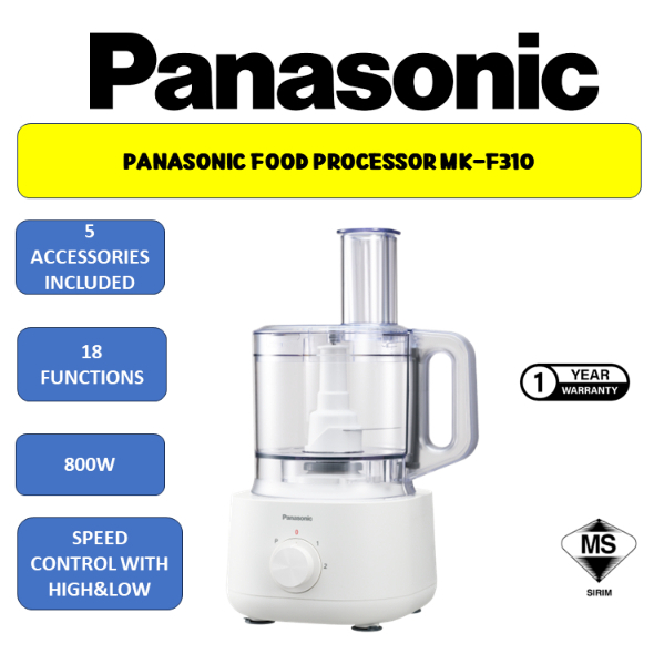 PANASONIC FOOD PROCESSORS MK-F310 (5 ACCESSORIES & 18 FUNCTION ...