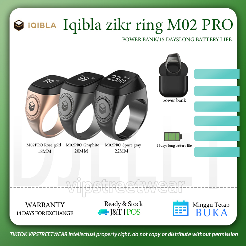 ready stock! Iqibla Aluminum Alloy Digital Tasbih OLED Screen Smart ...
