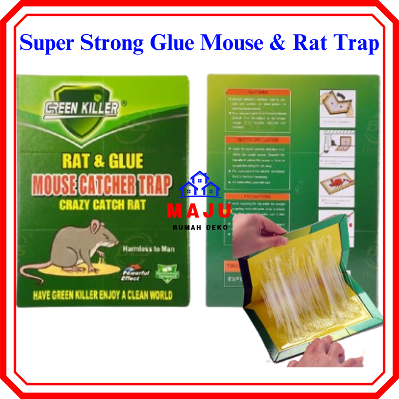 MAJU Mouse Catcher Trap Super Glue Rat Bugs Safe Trapper Rat Glue Board ...