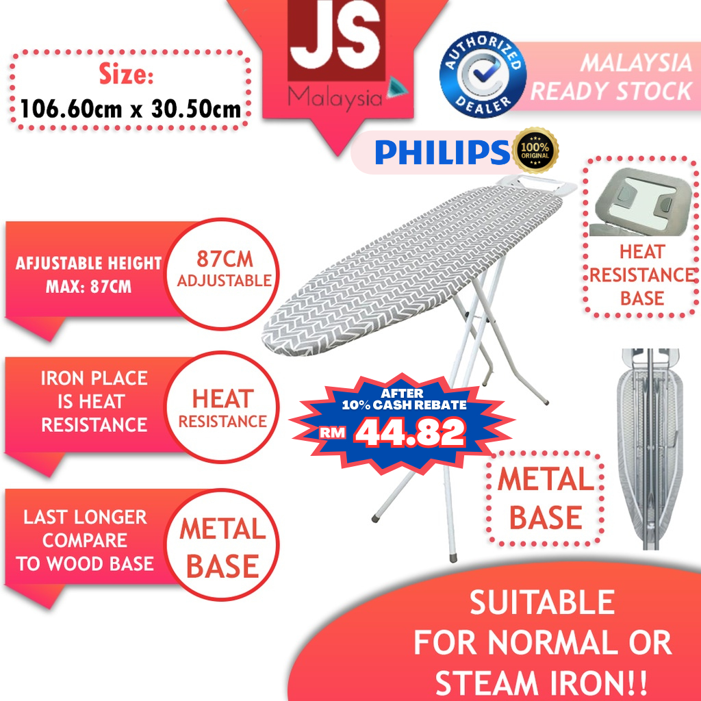 [Original] Philips Ironing Board 106.60cm x 30.50cm For Steam & Dry ...