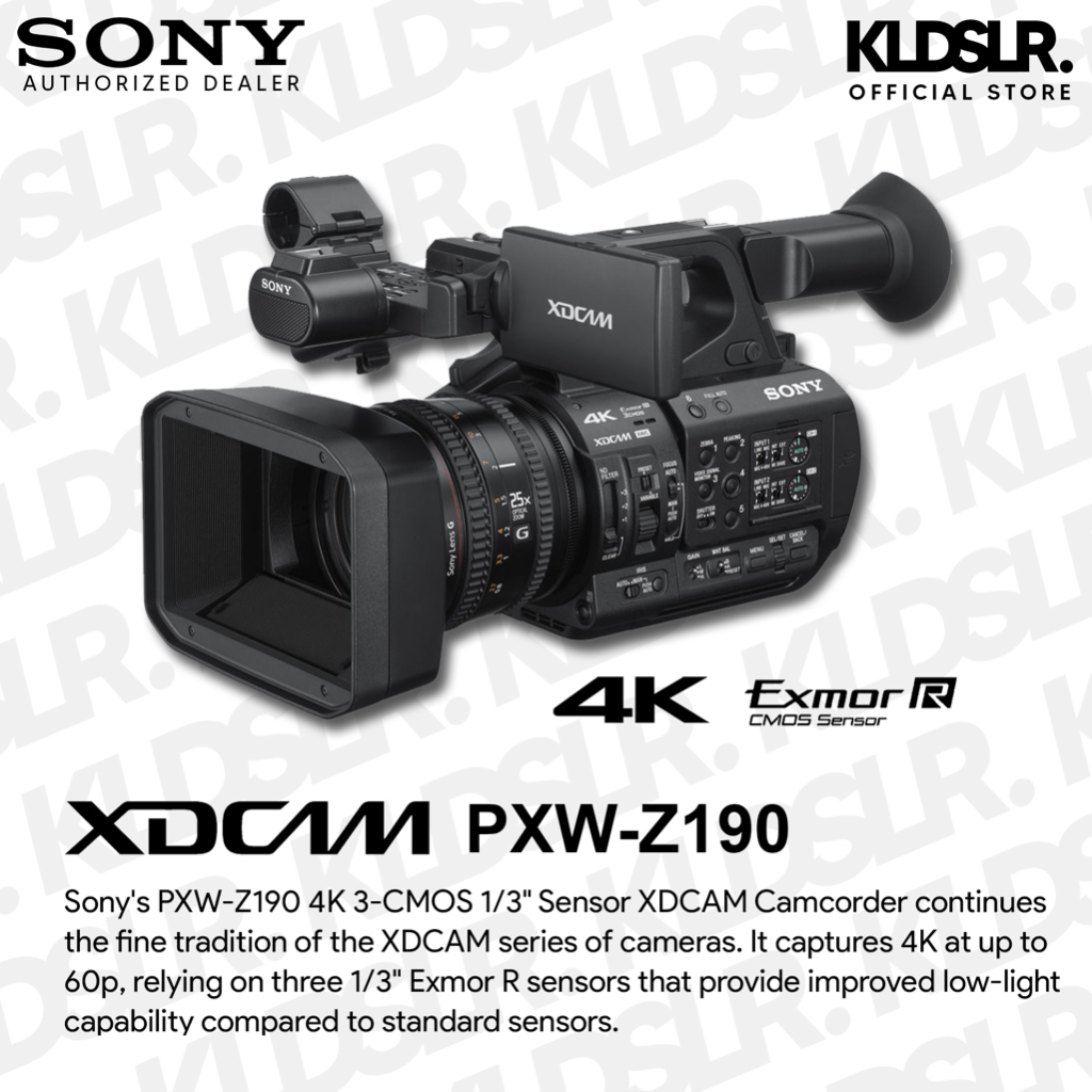 Sony PXW-Z190 / Z190 / 4K 3-CMOS 1/3" Sensor XDCAM Camcorder (Sony ...