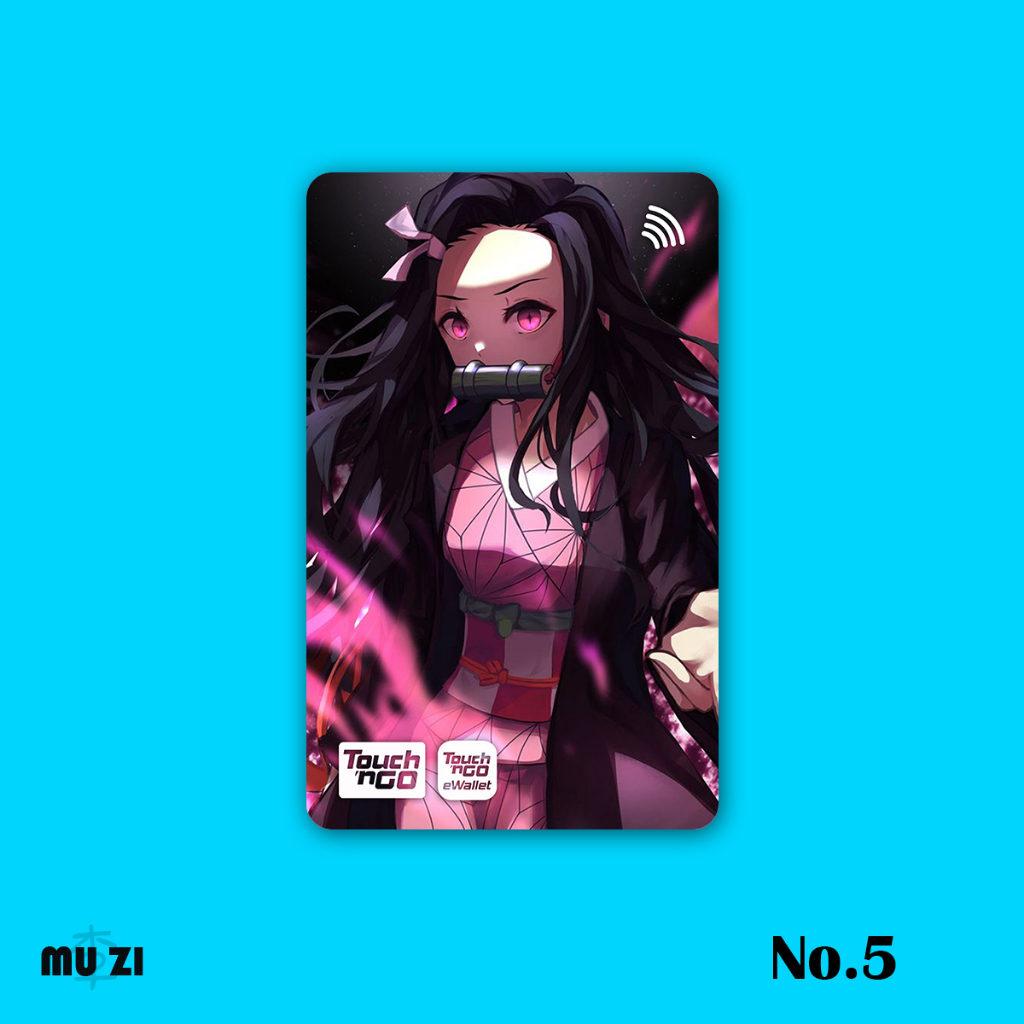 Demon Slayer Nezuko TnG Card STICKER NFC STICKER Waterproof Thick Hard ...