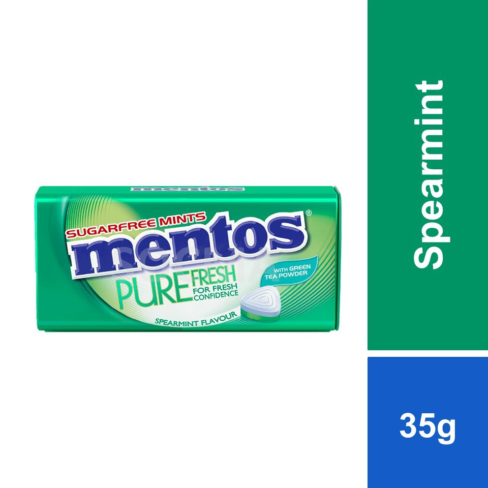 Mentos Pure Fresh SugarFree Mints 35g per Tin (1 Box - 9 Tin ...