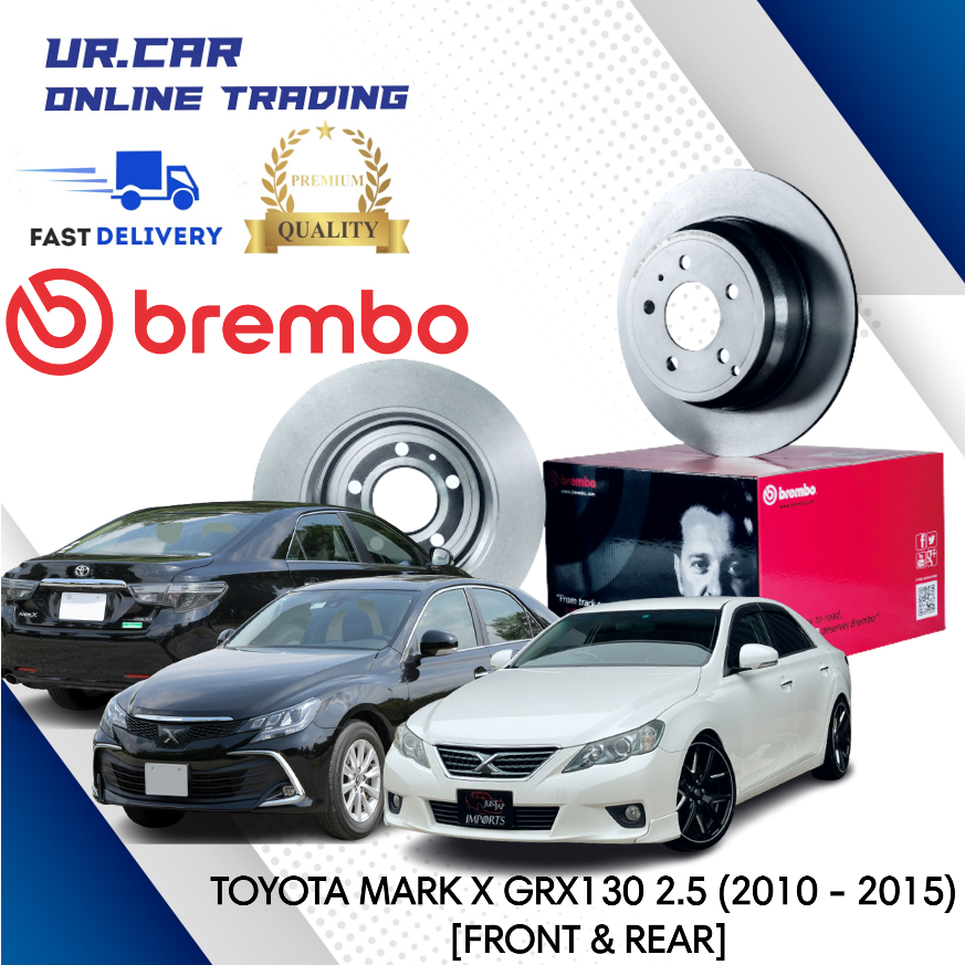 BREMBO TOYOTA DISC BRAKE ROTOR MARK X GRX130 2.5 (2010 - 2015) FRONT ...