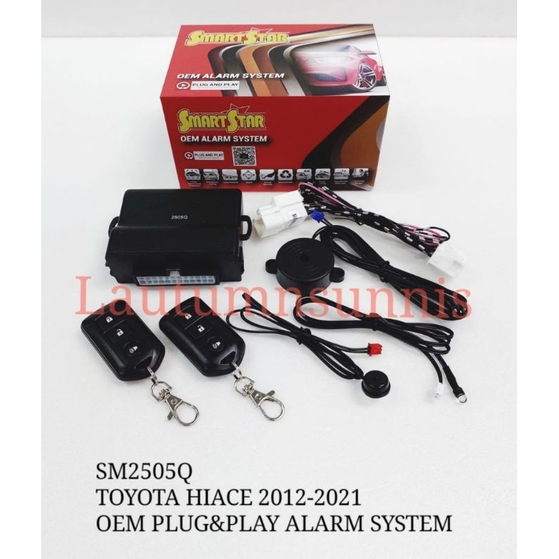 TOYOTA HIACE 2012-2021 OEM PLUG AND PLAY CAR ALARM SECURITY SYSTEM ...