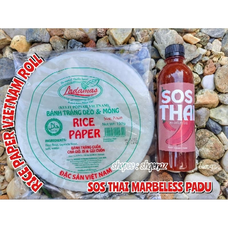 SET VIETNAM ROLLS RICE PAPER 💯HALAL(SOS PENCICAH THAI + RICE PAPER ...