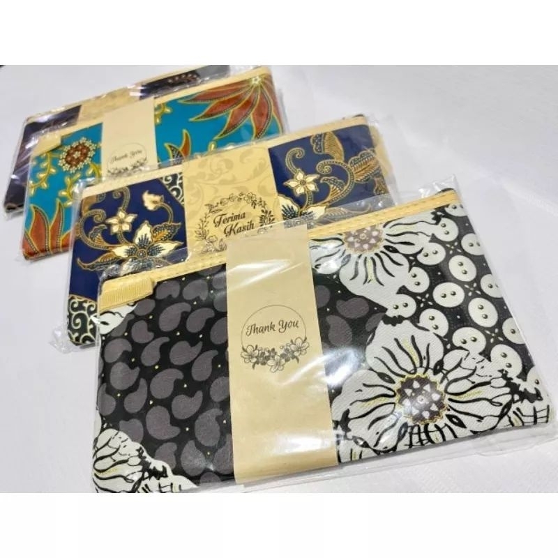 [Batik Purse] Batik Wallet Size 19cm Zipper Plastic Packaging Wedding ...