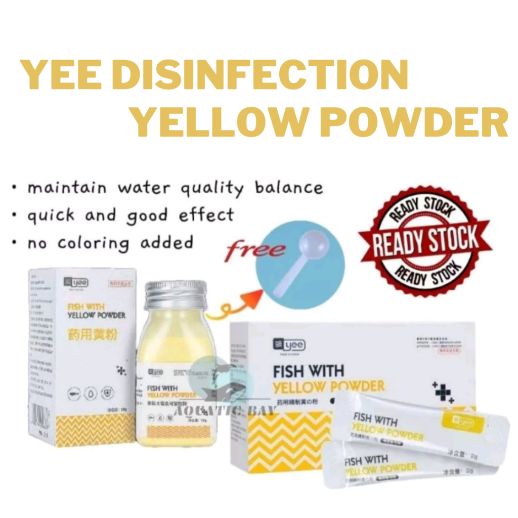 【PREMIUM】YEE Aquarium Fish Medicinal Yellow Powder Medicated for Fish ...