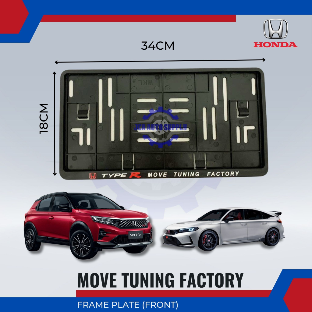 HONDA TYPE R CAR NUMBER PLATE FRAME COVER - MOVE TUNING FACTORY ...
