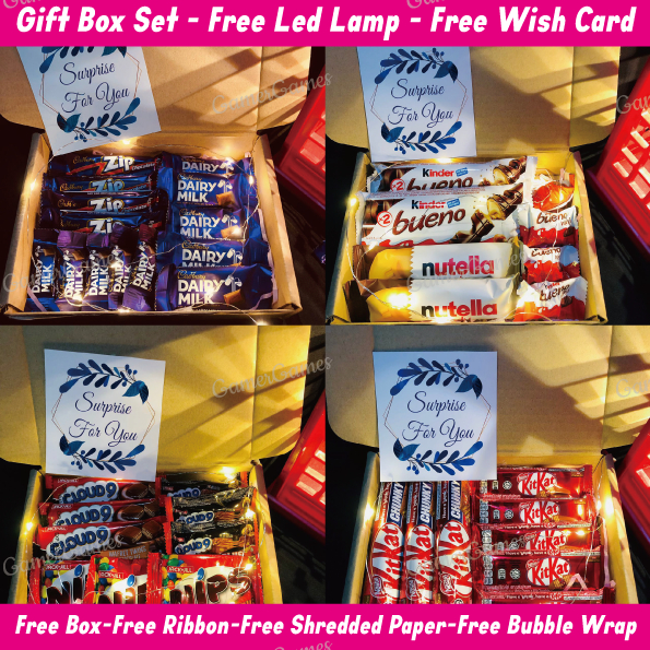 FREE Led Lamp Surprise Gift Box Chocolate Kotak Hadiah Coklat | Shopee ...