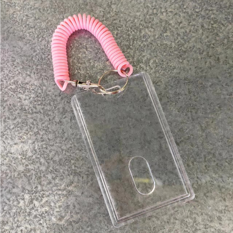 INS Acrylic Clear Photocard Holder with Keychain Idol Card Holder ...