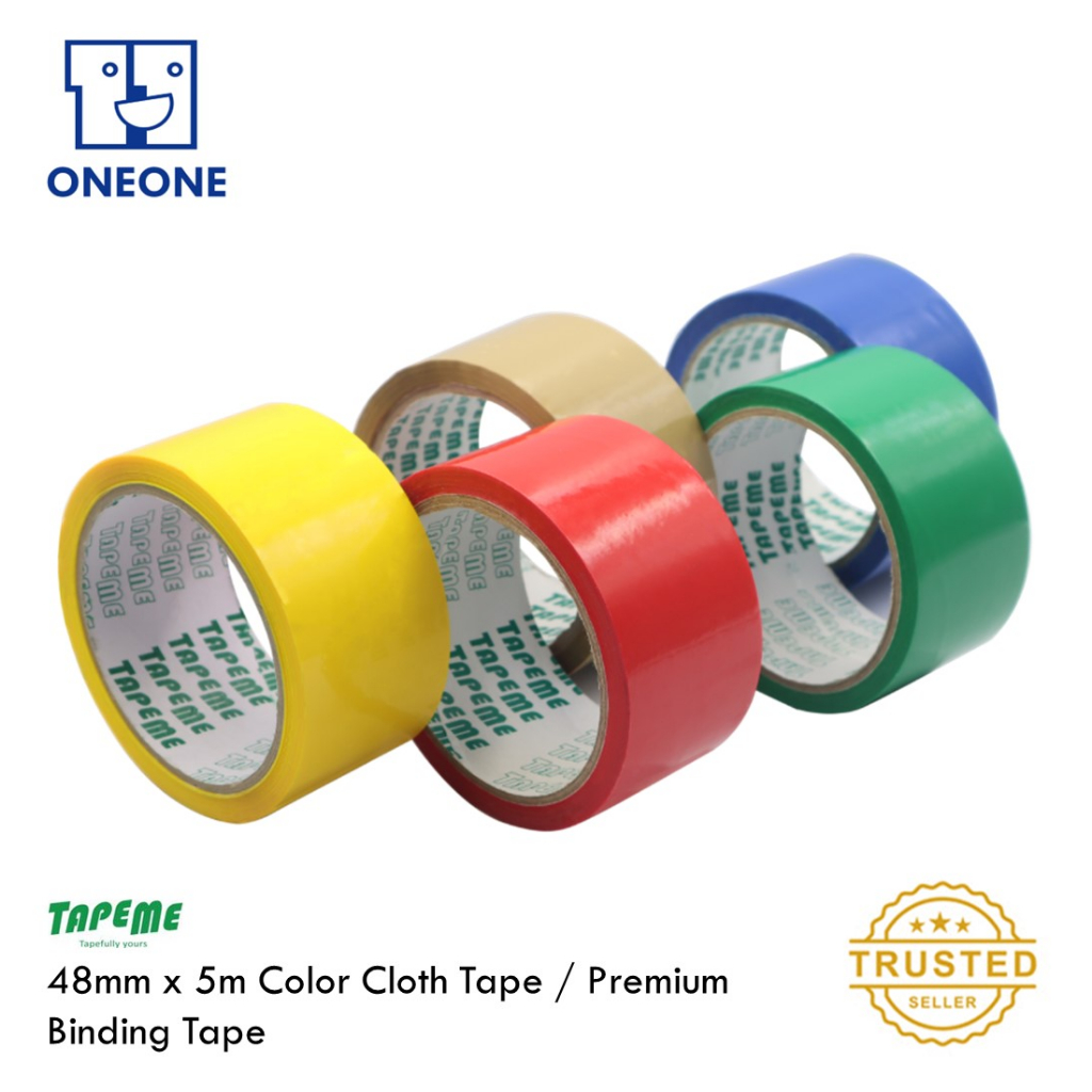 48mm x 5m Color Cloth Tape / Premium Binding Tape - Tapeme | Shopee ...