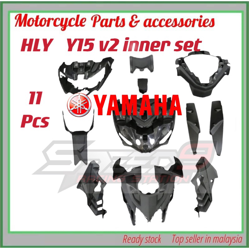 HLY INNER SET Y15 v2 (11pcs) hongleong yamaha cover set inner y15zr y15v2 | Shopee Malaysia