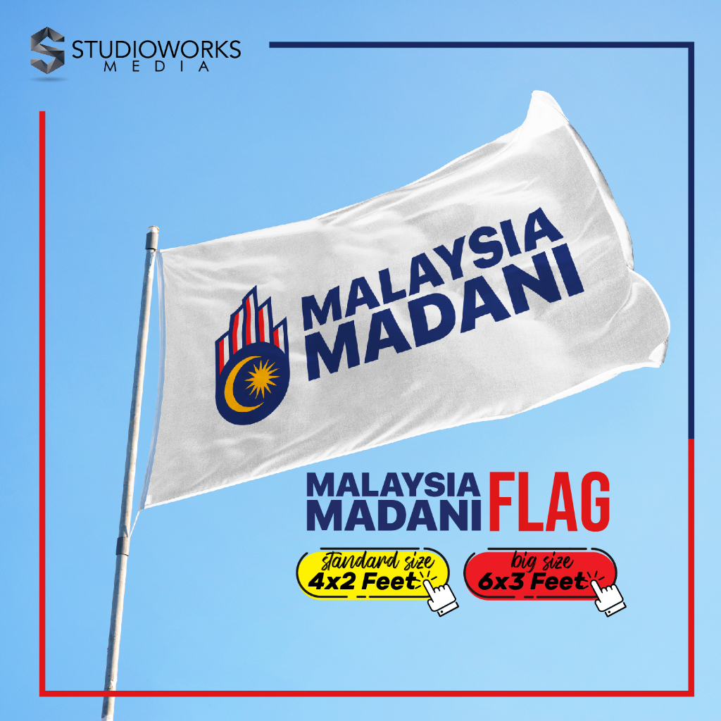 Malaysia Madani Flag Bendera Festive Program Goverment Political Event ...