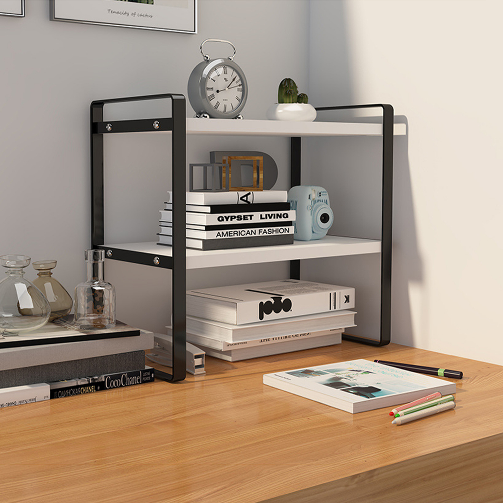 Desktop rack tabletop organiser magazine document multi layer shelf ...