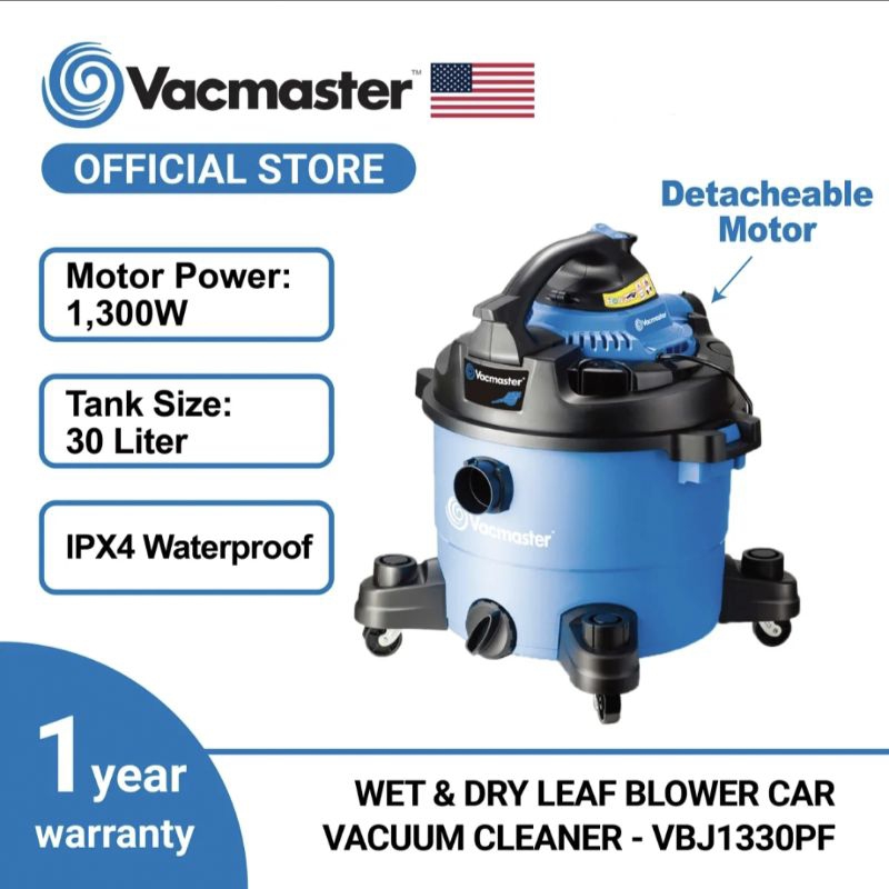 VACMASTER VBJ1330PF 30L Heavy-Duty Multipurpose Wet & Dry Carpet ...