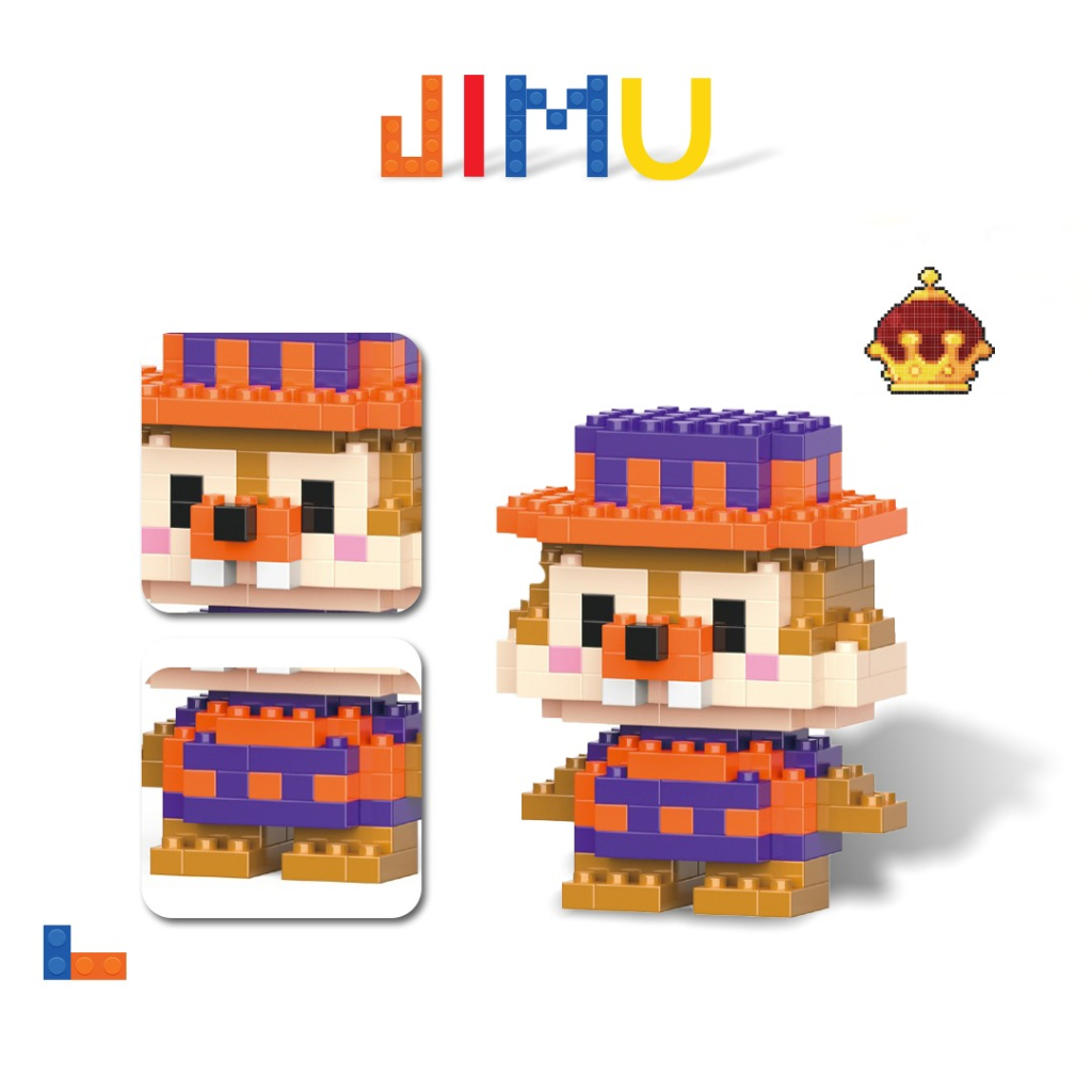JIMU Tiny Block Series W2601-36 Cute Cartoon Squirrel Dalle Building ...
