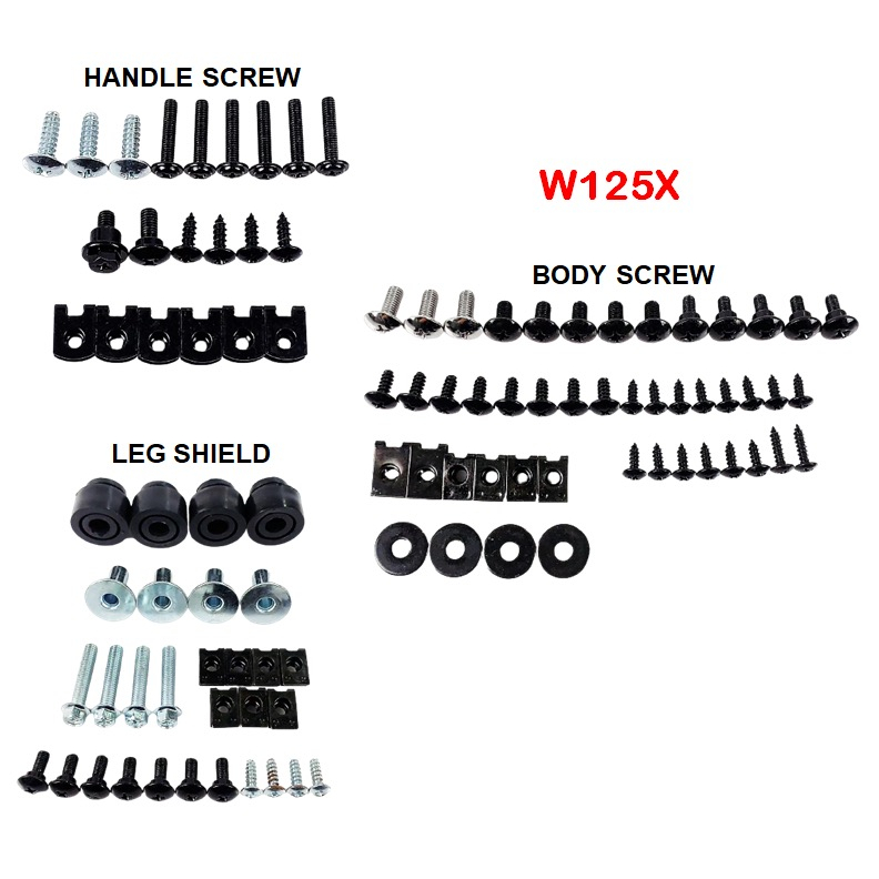 BODY COVER LEG SHIELD HANDLE BUSH SCREW FULL COMPLETE SET EX5 DREAM ...