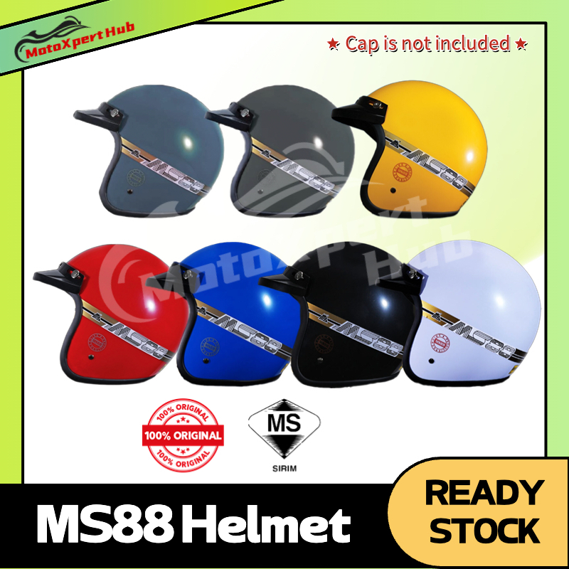 MS88 Motorcycle Helmet Tali Tulisan Merah(NO CAP) ms 88 motor topi ...