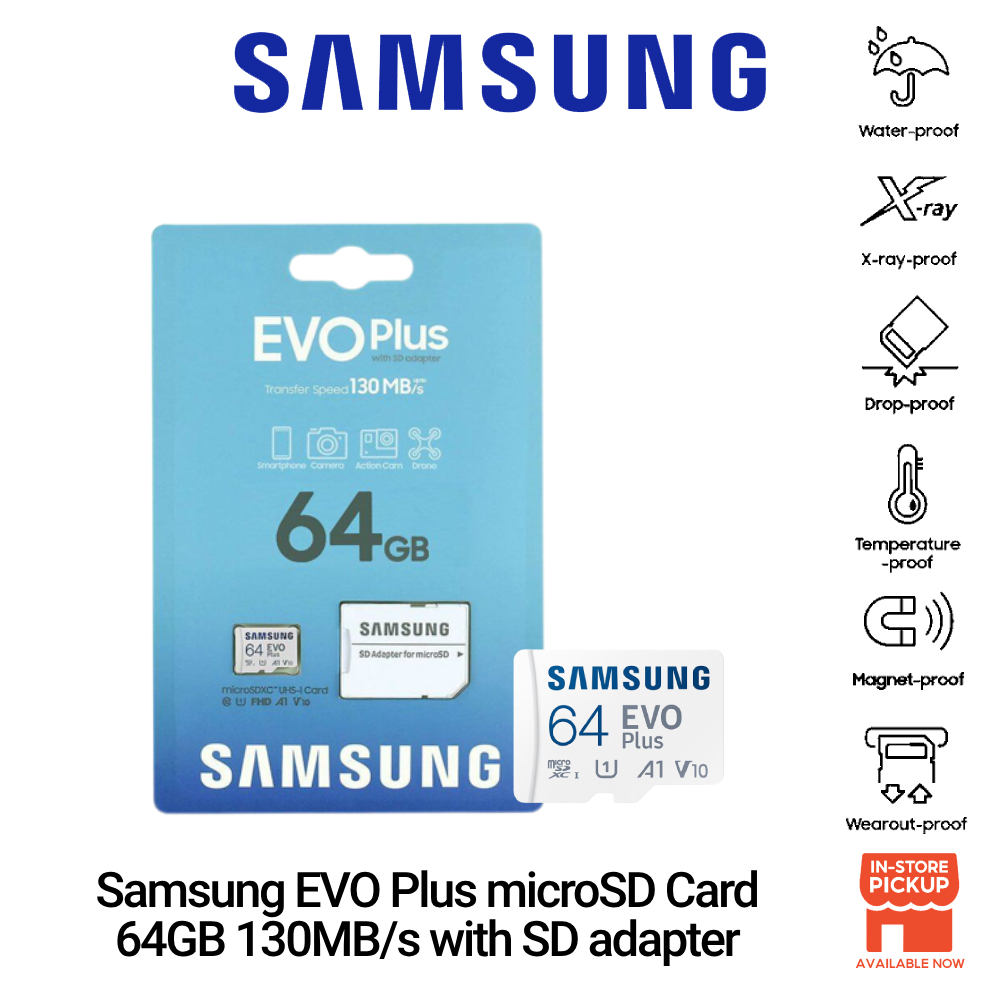 SAMSUNG EVO Plus microSD memory card(64/128/256/512GB) - (MB-MC64KA/APC ...