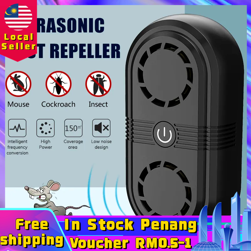 Insect Killers Electronic Ultrasonic Pest Repeller Control Mouse Killer ...