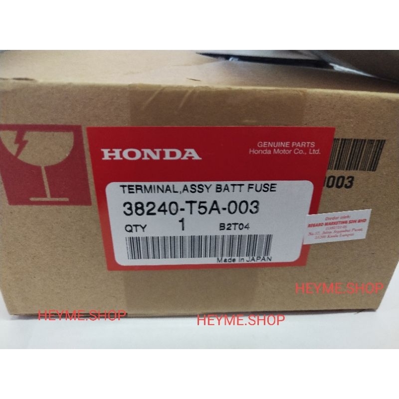 HONDA JAZZ GK5 T5A/ CITY T9A GM6/ HRV T7A BATTERY MAIN FUSE TERMINAL ...