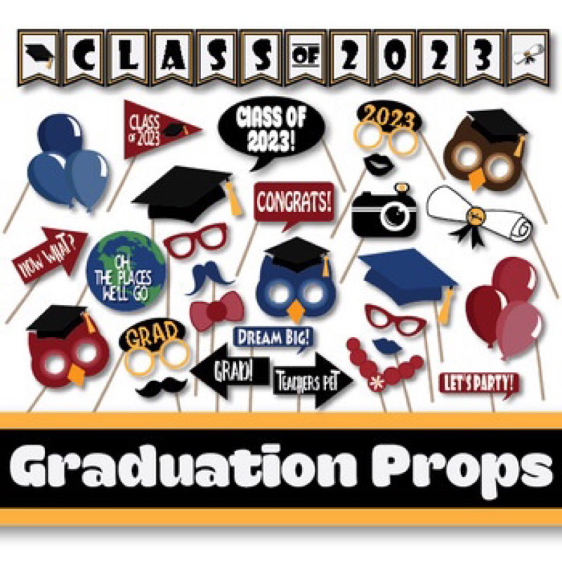 [PDF] Graduation Photo Booth Props and Decorations - Class of 2024 ...