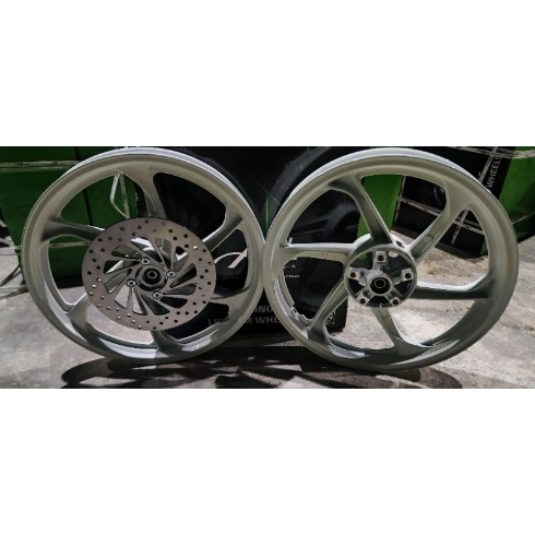 ( 6L SPORT RIM ) AJI RACING SPORT RIM 6L KAKI Y15ZR Y15 Y16ZR Y16 ( 1.60/1.85 X17 ) ** COME WITH ...