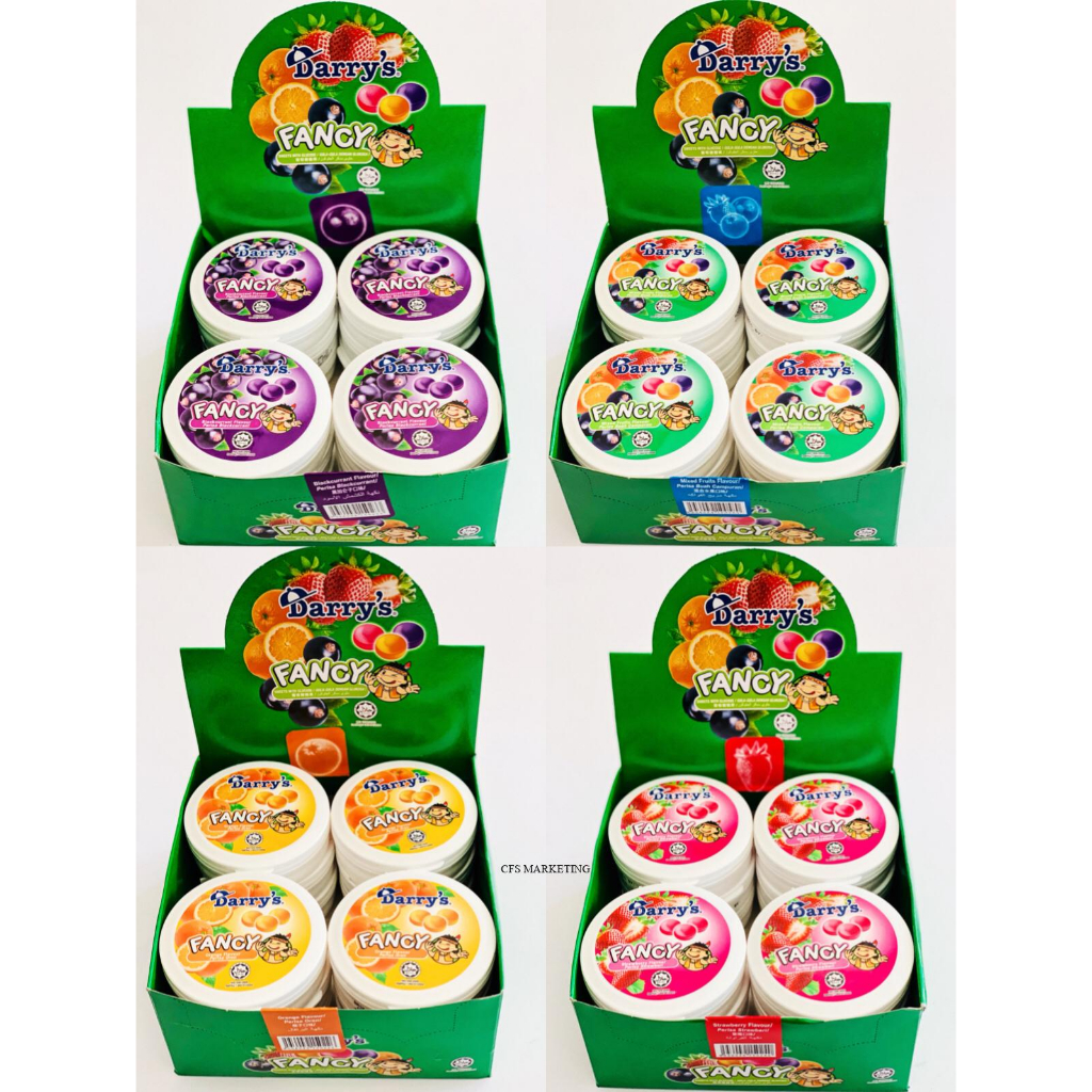 Darry's Fancy Candy Sweets with Glucose 40g (1 Box - 12 Tins) Mixed ...