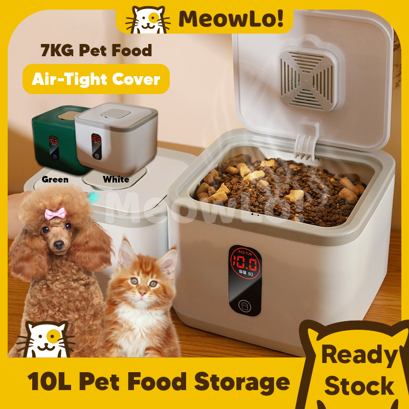 MEOWLO 10L Air Tight Pet Food Storage Pet Food Container Rice Container ...