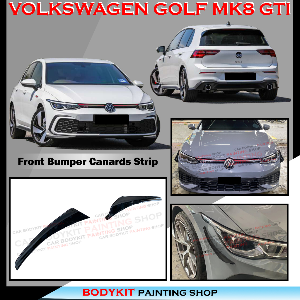 Volkswagen Golf 8 MK8 PRO R line GTI GTD Side Fins Splitter Trim Front ...