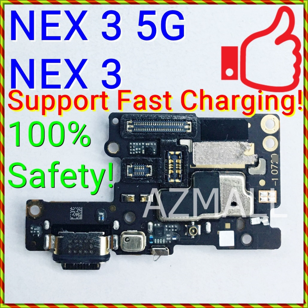 (44W Fast Charge) NEW ORI SIM Card Slot Charging Port Board MIC for vivo NEX 3 / NEX3 5G / 1912 ...