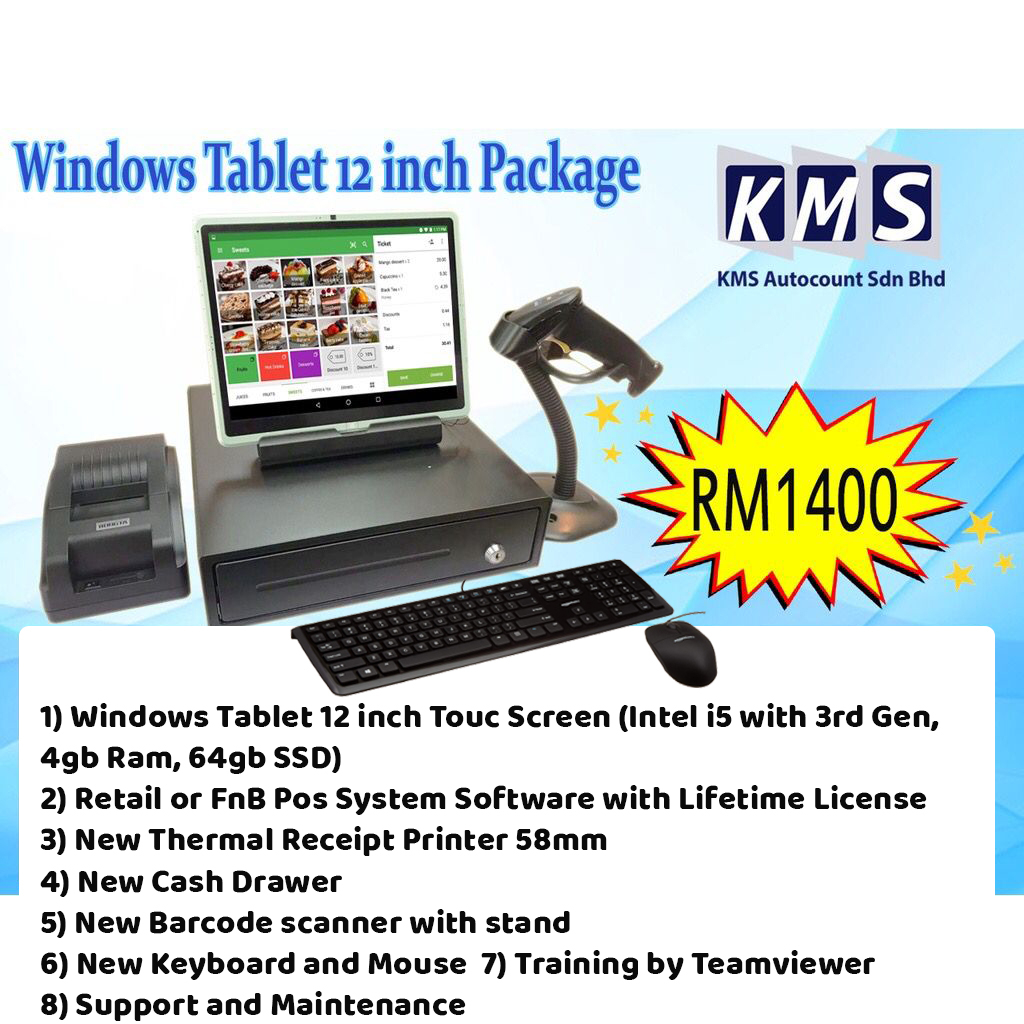 HOT SELLING!! Tablet Mesin Cashier POS System Mesin Kaunter Cashier ...