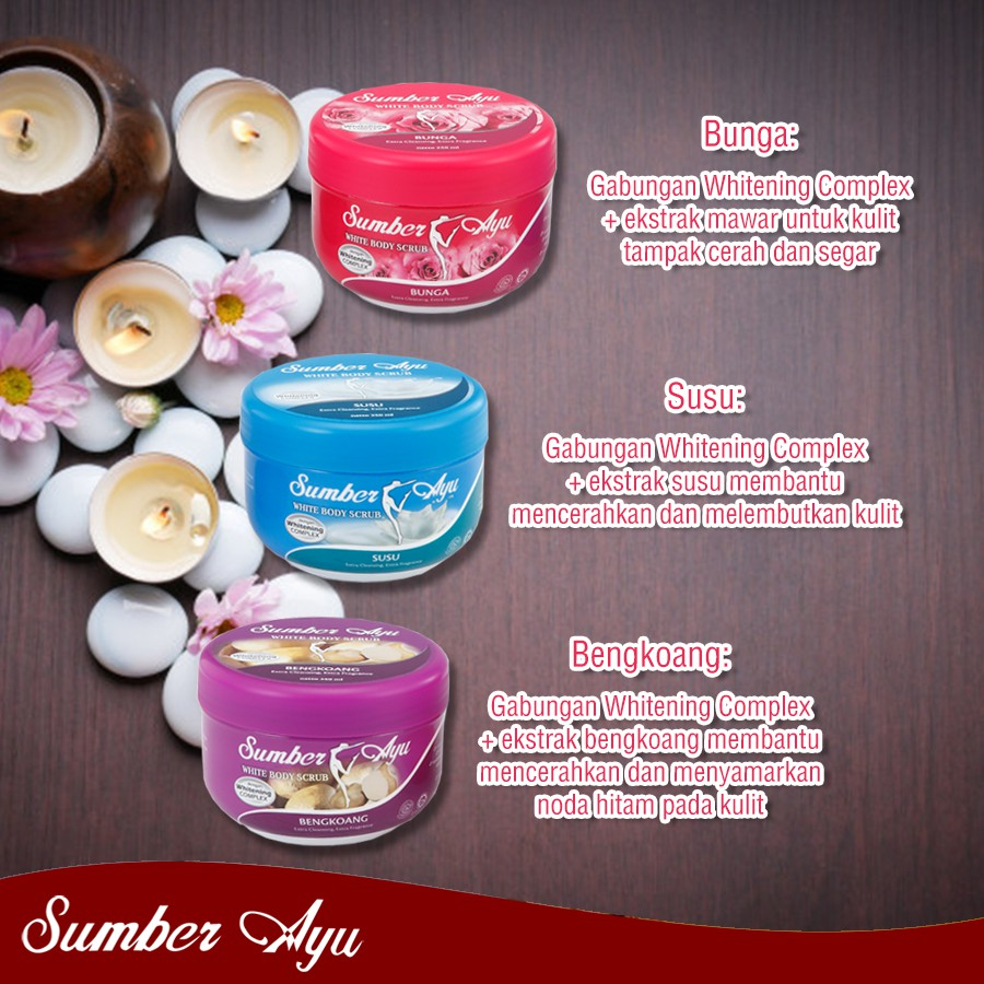 Sumber Ayu Body Scrub Lulur Mandi 200ml / Body Scrub - (Bengkoang ...