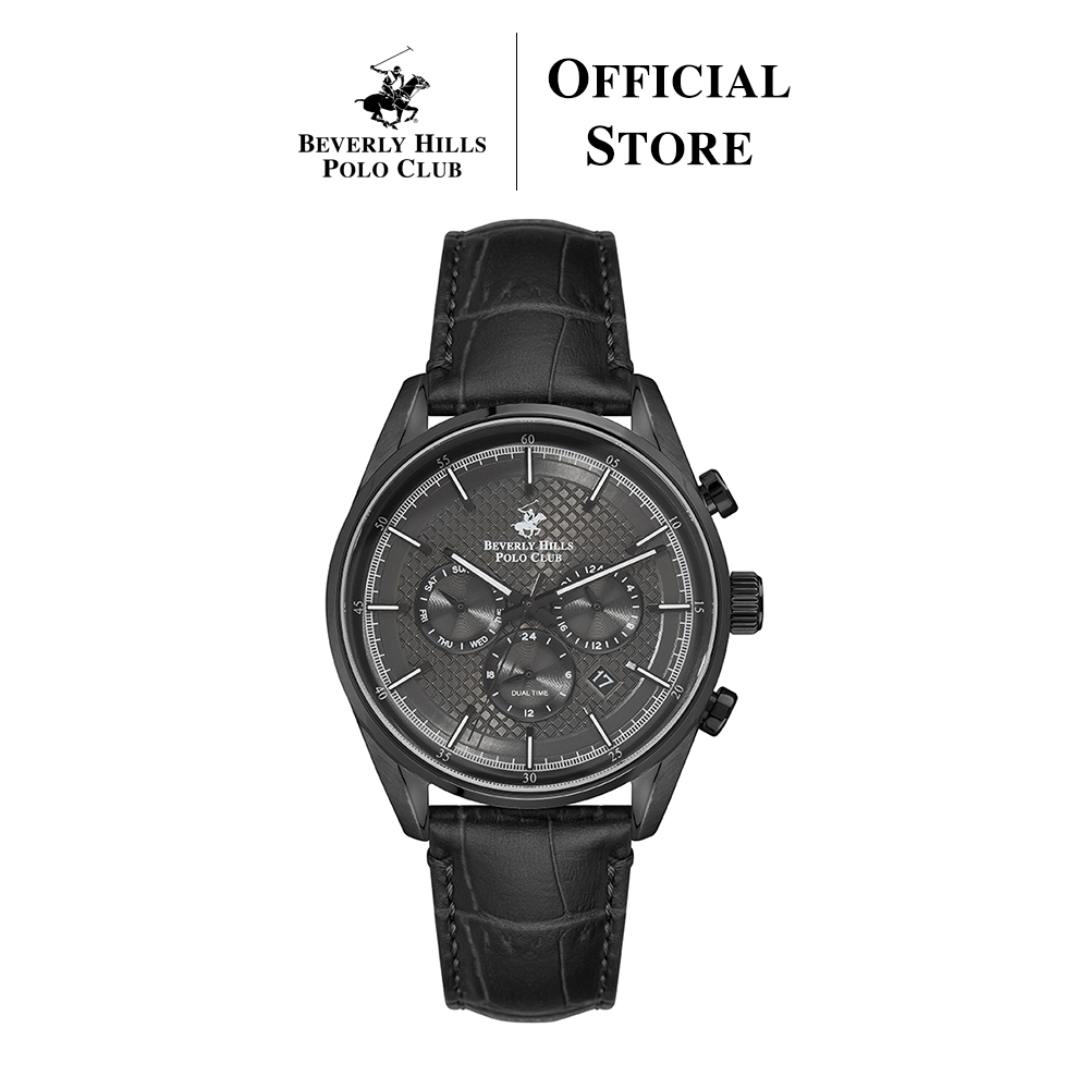 Beverly Hills Polo Club BHPC Men's Leather Quartz Watch BP3004X ...