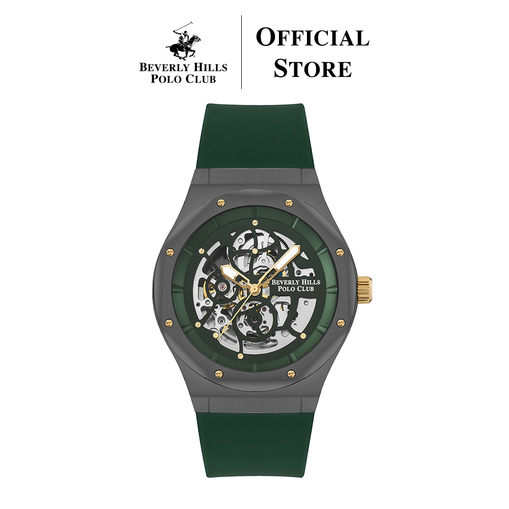 Beverly Hills Polo Club BHPC Men's Rubber Automatic Watch BP3380X ...