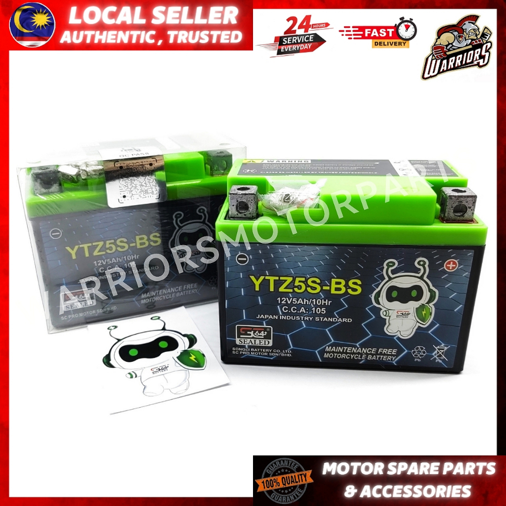 SC64 YTZ5S-BS SEALED BATTERY Y15/FZ150/LC135 V2-V8/SRL115/AVANTIZ ...