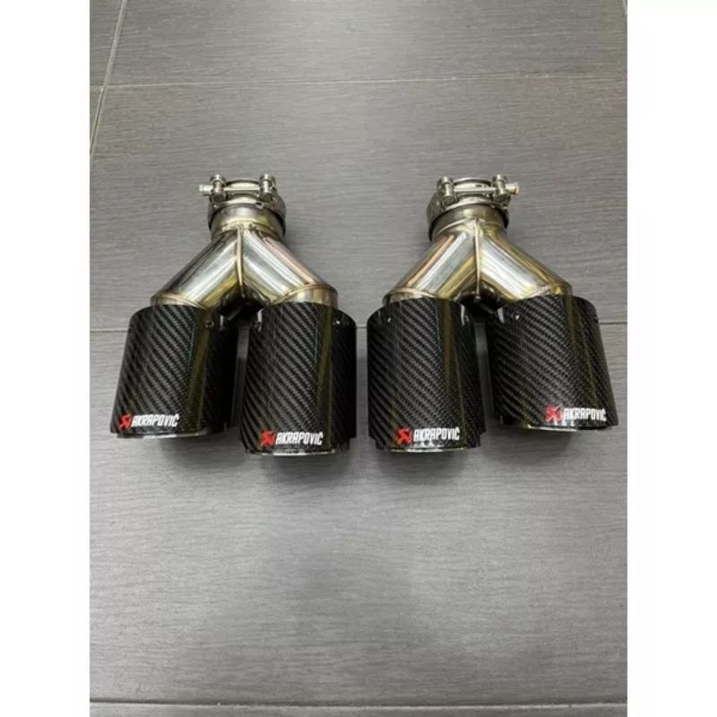Akrapovic twin Tip Exhaust Carbon Fibre （double Wall）2 Pair Price ...