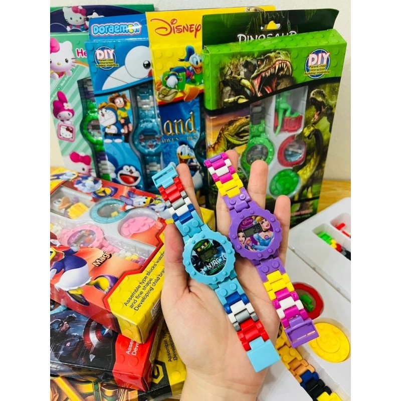 JAM TANGAN BUDAK LEGO/JAM BUDAK MAINAN LEGO DESIGN/JAM DIGITAL LEGO ...