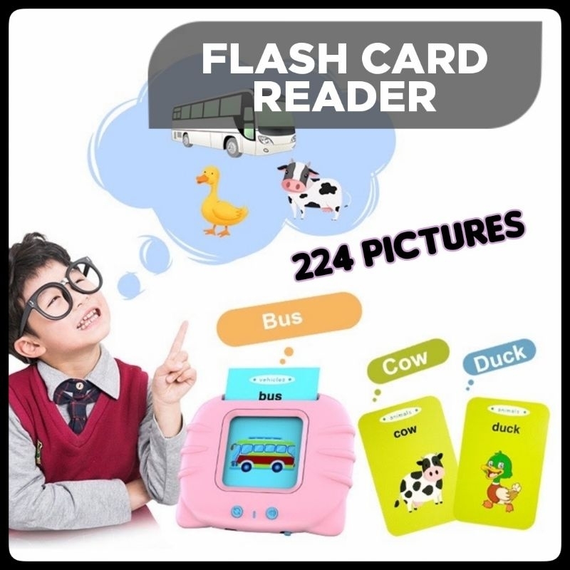 🔥 Early Learning Flash Card Reader Device Educational Toys for Kids ...