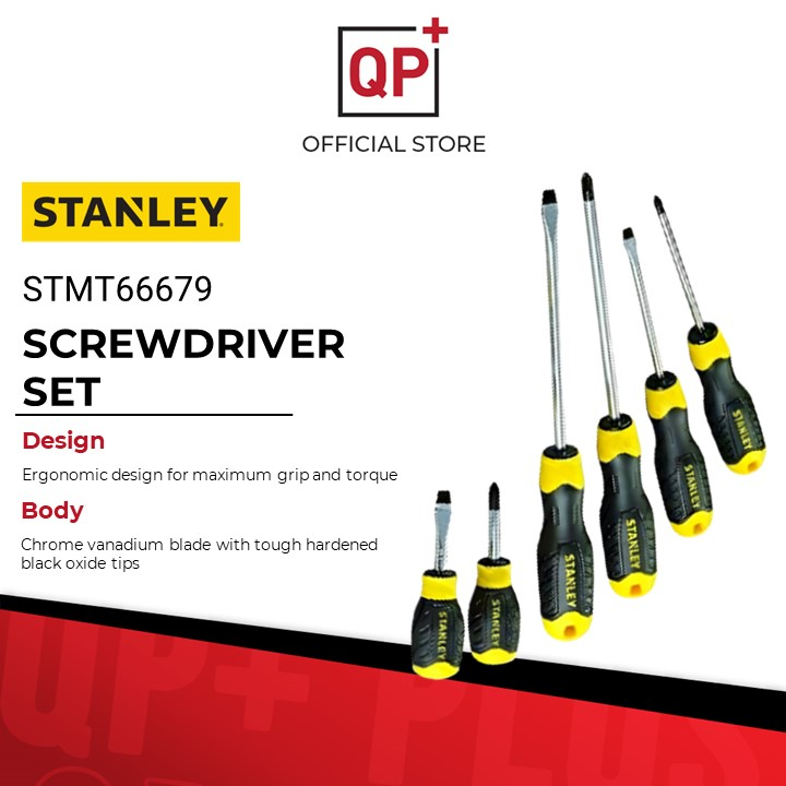 STANLEY CUSHION GRIP SCREWDRIVER SET STMT66679 6PC + FREE DIGITAL TEST ...