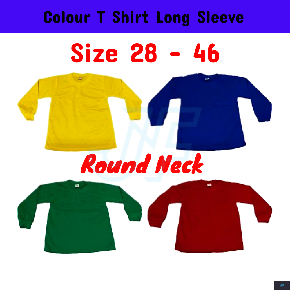 Colour Shirt / Baju Warna Unisex SIZE : 28–46 ( RYBLG ) LONG SLEEVE ...