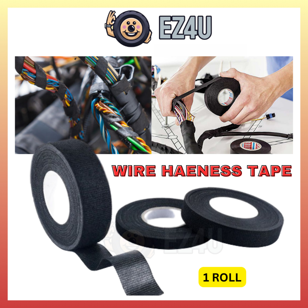 [EZ4U] Wire Harness Tape Cloth Fabric Wire Tape Car Insulation Wiring ...