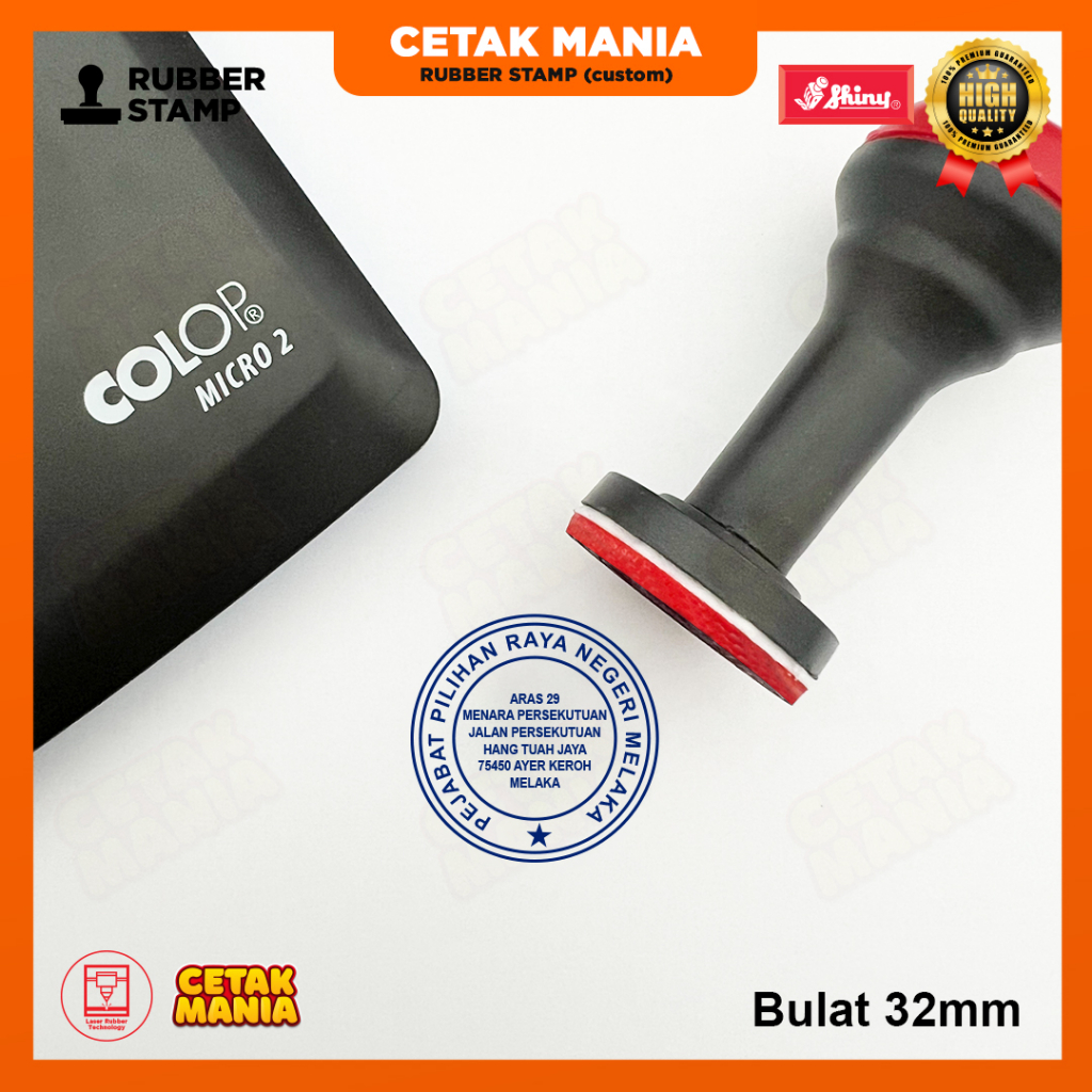 Cop Kayu/Cop Getah/ Rubber Stamp Custom (Penunjuk, Name Chop, Company ...