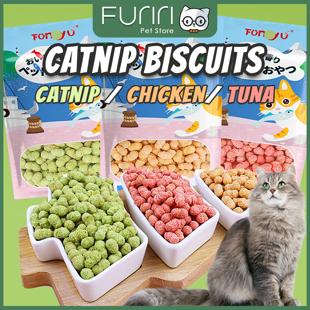 Furiri 60g Cat Biscuits Catnips Treats Cat Snacks Cat Food Tuna Mint ...