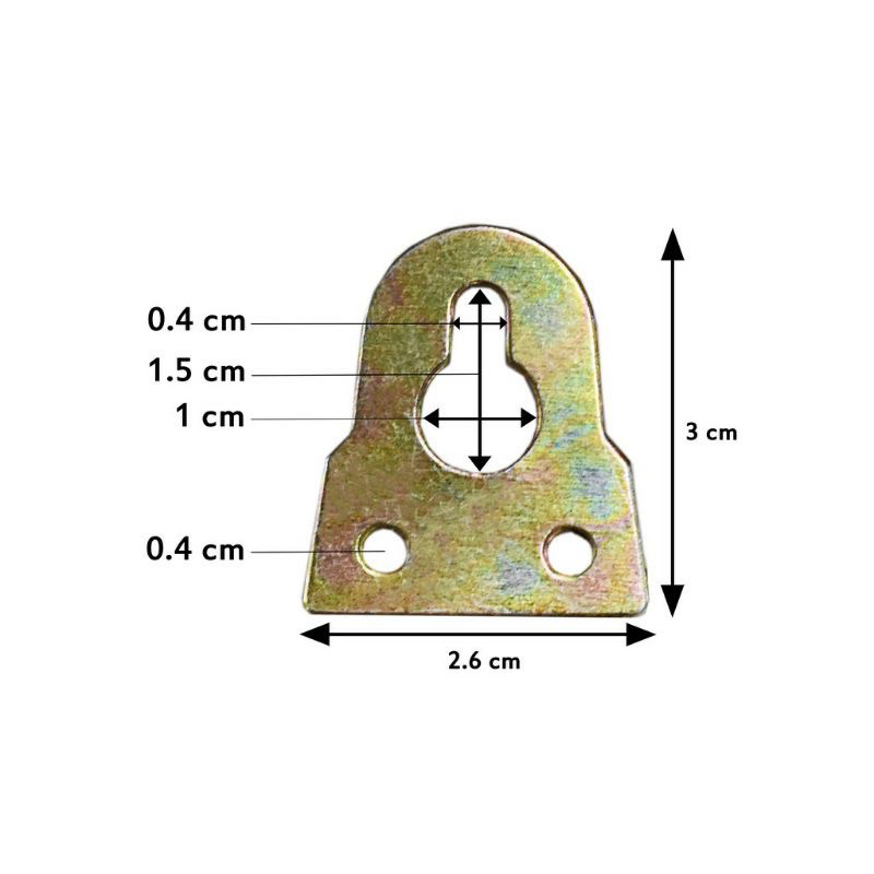 Frame hook flat plate hanger penyakut frame gambar (include screw ...