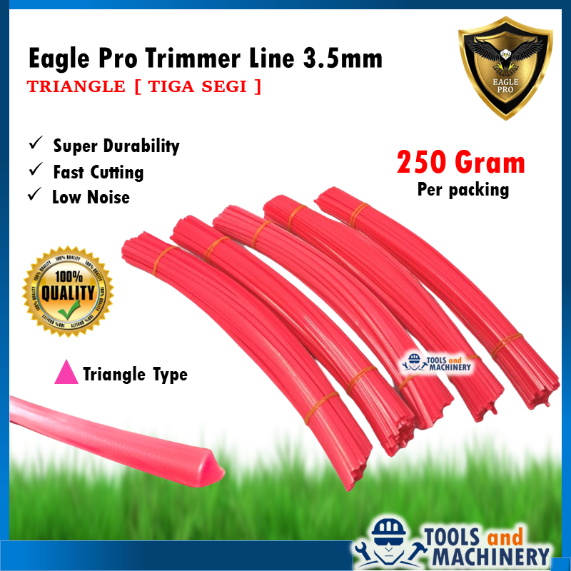 Eagle Pro 3.5mm Tangsi Nylon Trimmer Line Triangle Pink 250g (Tali ...