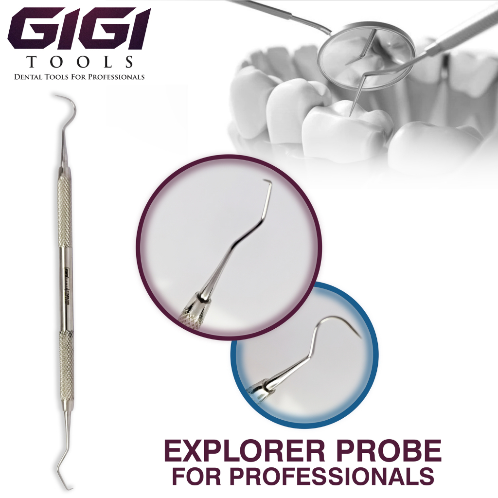 GIGI Tools Dental Explorer Probe 5 Stainless Steel, Scaler for ...