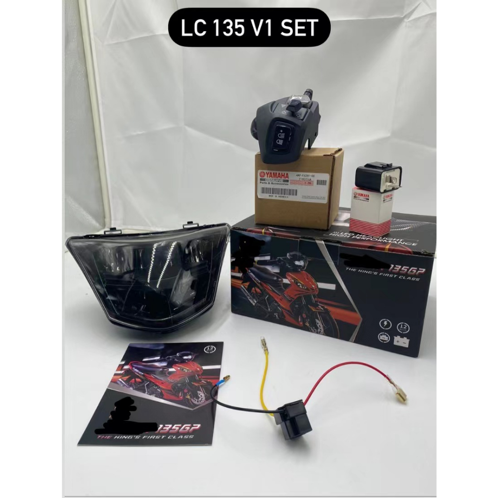LAMPU LED LC135 V1 LC135 V2-V7 EX5 Y15 SRL 115Fi VF3i 185 LED NEW LC V2 135HEAD LAMP SMOKE LAMPU ...